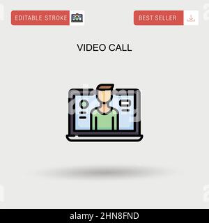 Communication and media videocall icon Stock Vector Image & Art - Alamy