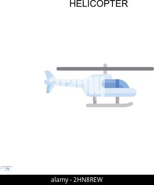 Helicopter Simple vector icon. Illustration symbol design template for ...