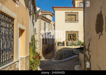 Arboleas village street view in the old center Stock Photo - Alamy