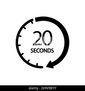 20 seconds Countdown Timer icon set. time interval icons. Stopwatch and ...