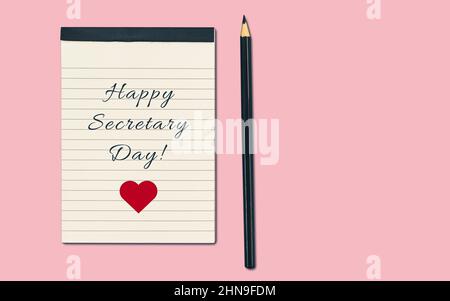 Secretaries Day and Admin Day. Greeting card Stock Photo - Alamy