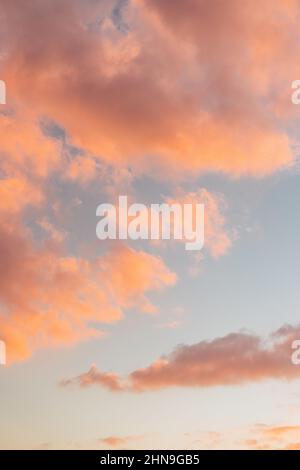 Clear sky without clouds at sunset. Background Stock Photo - Alamy