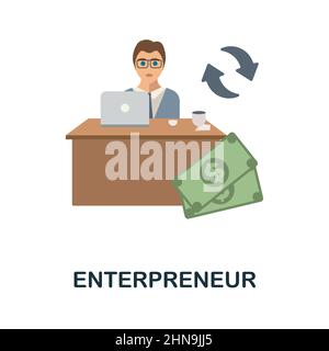 Ipo Specialist flat icon. Colored element sign from bussines profession ...