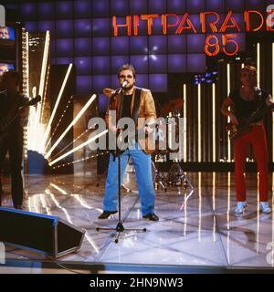 Hitparade, ZDF Musiksendung, 1985, Auftritt der niederbayerischen Band ...