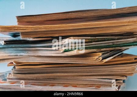 A stack of old magazines, USA Stock Photo - Alamy