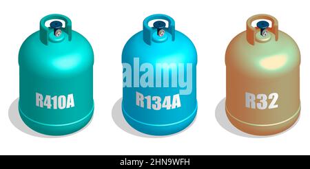 freon, refrigerant gas tank vector illustration Stock Vector Image ...