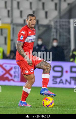 La Spezia, Italy. 14th Feb, 2022. Spezia's Arkadiusz Reca during Spezia ...