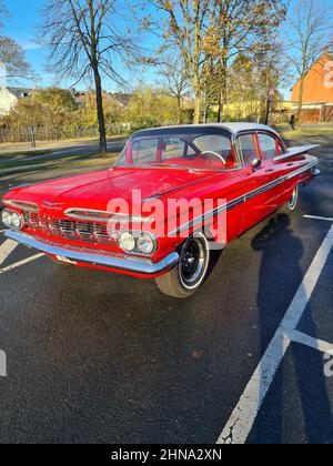 1960 Chevrolet Impala Sedan, rear view Stock Photo - Alamy