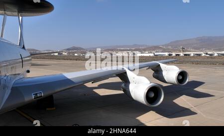 Gran Canaria Airport Spain OCTOBER, 21, 2021 Distinctive rotating radar ...