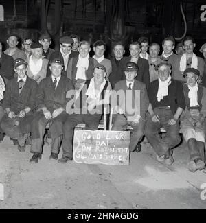1950s, historical, managers of a steel factory in suits and ties ...