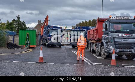 Elgin West Signal Box Demolition Stock Photo - Alamy