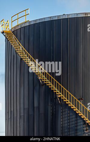 Shell oil fuel storage tank Stock Photo - Alamy