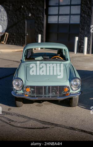 A blue classic Japanese sports car Honda Civic EG of the fifth ...