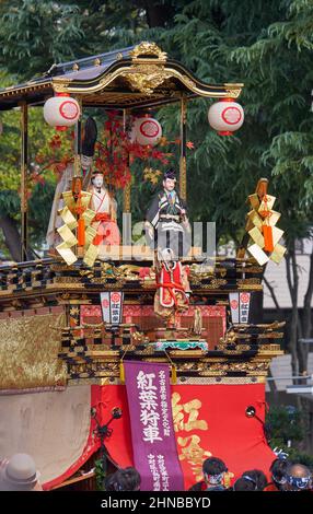Dashi float with mechanical puppet at Nagoya autumn festival. Nagoya ...