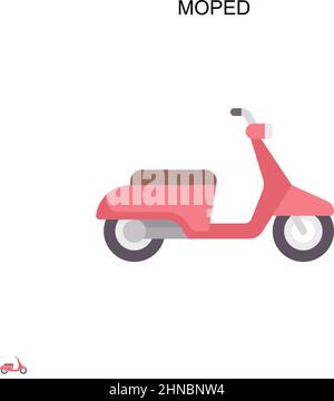 Motorcycle icon. Simple style courier service poster background symbol ...