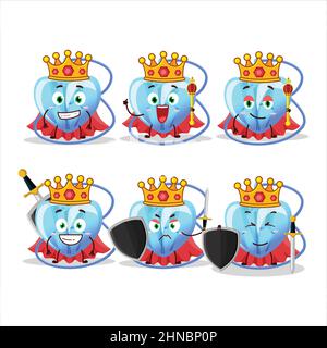 The Charismatic King of heart cartoon character design wearing gold ...