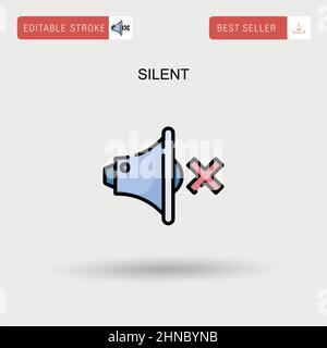 silent icon black vector illustration Stock Vector Image & Art - Alamy