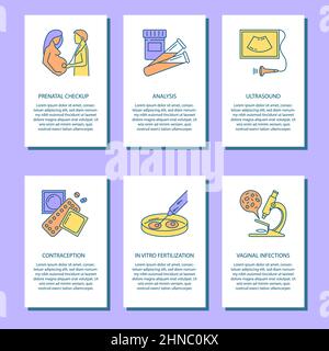 Gynecology and obstetrics icon set. Women reproductive health. Vector ...