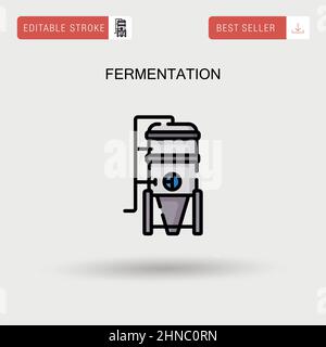 Fermentation Simple vector icon. Illustration symbol design template ...