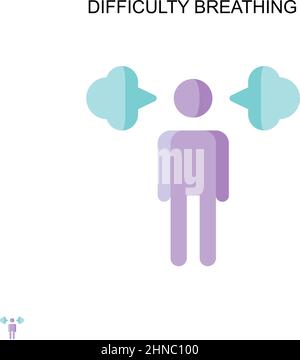 Difficulty breathing Simple vector icon Stock Vector Image & Art - Alamy