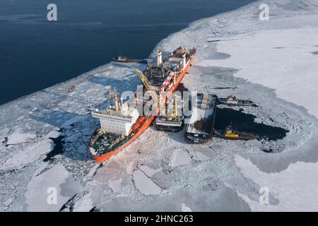 Vladivostok, Russia - January 16, 2022: The nuclear-powered dry cargo ...