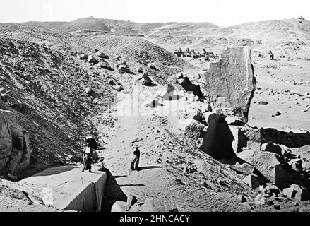 Aswan Quarry, Egypt, Victorian period Stock Photo - Alamy
