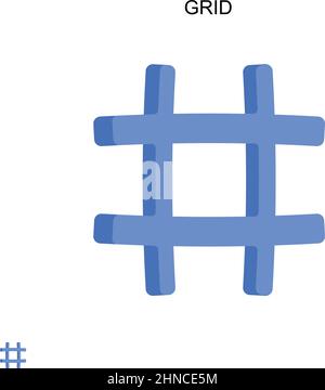 Grid vector icon. Modern vector illustration concepts. Easy to edit and ...