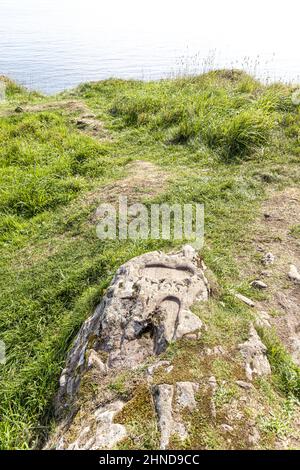 Dunaverty bay near Southend on the Kintyre Peninsula, Argyll Stock ...