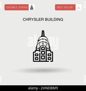 Chrysler building Simple vector icon. Illustration symbol design ...