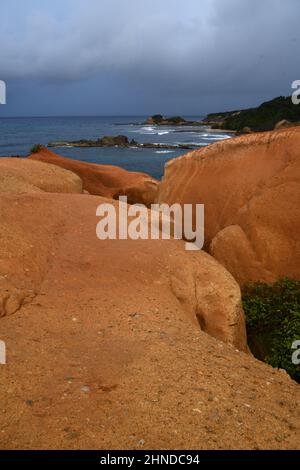 Red Rock formation, Calibishe Dominica Stock Photo - Alamy