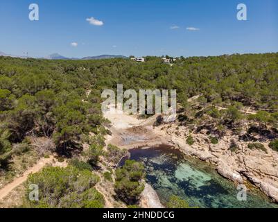 Cala Cap Falcó, Calvia, Mallorca, Balearic Islands, Spain Stock Photo ...