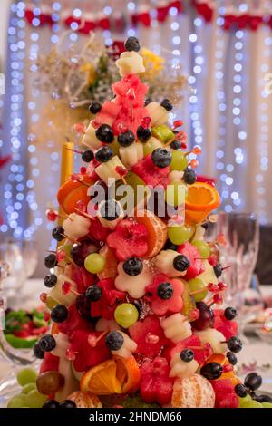 tomatoes, kiwi fruit, mint salad dressed with shredded cheese brie ...
