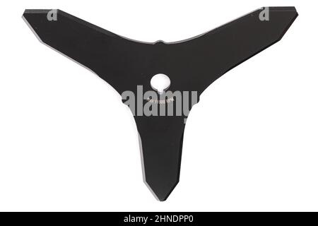 Three-beam cutting disc for lawn trimmer on a white isolated background ...
