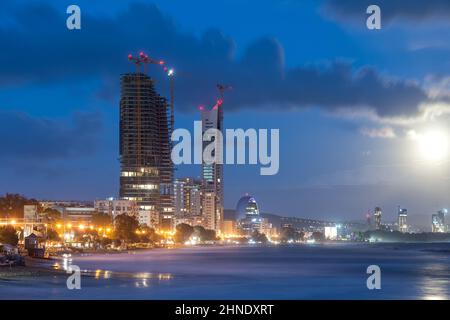 Panoramic night view of Limassol city. Cyprus Stock Photo - Alamy