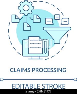 Claims processing concept icon Stock Vector Image & Art - Alamy