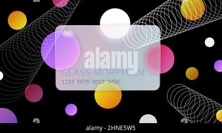 Glass morphism blur gradient 3d screen transparent vector background ...