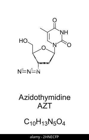 Zidovudine drug molecule Stock Photo - Alamy