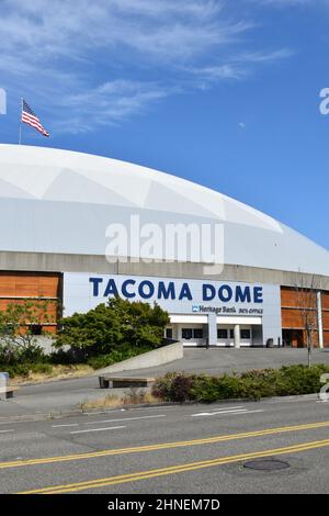 Views around downtown Tacoma, Washington featuring the Museum of Glass ...