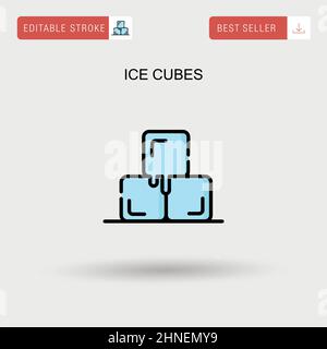 Ice cubes. Simple Vector illustration isolated on white background ...
