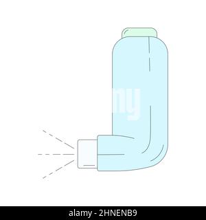 inhaler medicine asthma line style Stock Vector Image & Art - Alamy