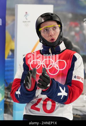 United States' Christopher Lillis reacts to his landing during the men ...