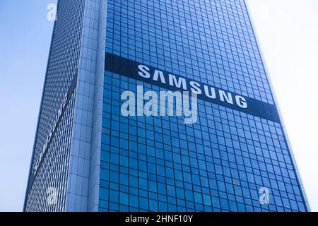 Samsung R D Poland. View of the building from the road. Warsaw Poland ...