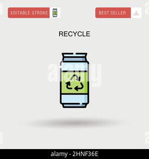Recycle Simple vector icon. Illustration symbol design template for web ...