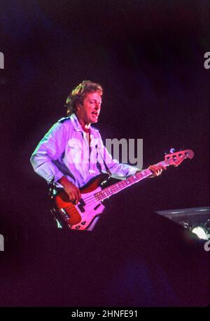 Anglo-American band Foreigner performing at Wembley Arena, London in ...