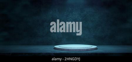 Display Round Platform Stage Dim Coral Pink Colors Presentation Banner ...