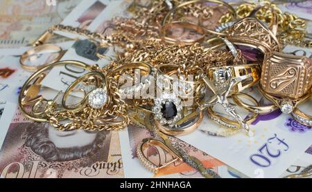 English money on black background Stock Photo - Alamy