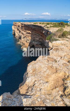 Punta Rasa, Cliff, Formentera, Balearis island, Spain Stock Photo - Alamy