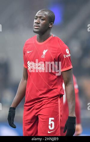 Ibrahima Konate of Liverpool FC seen in action during the UEFA ...