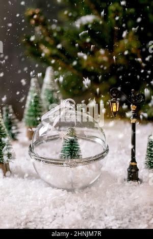 Decorative Christmas trees, fir tree branch, isolated on white Stock ...