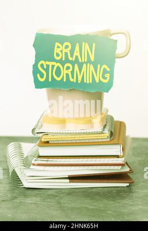 Handwriting text Brain Storming. Business showcase Long term marketing ...
